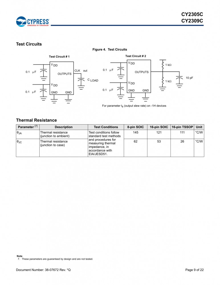 CY2305CSXC-1H datasheet page 9