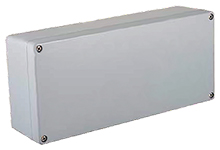 Enclosure, Die-cast Aluminum, S-8100 Series, without External Mounting Flanges, 360 x 160 x 90mm Outside Dimensions, Grey RAL 7001 for sale