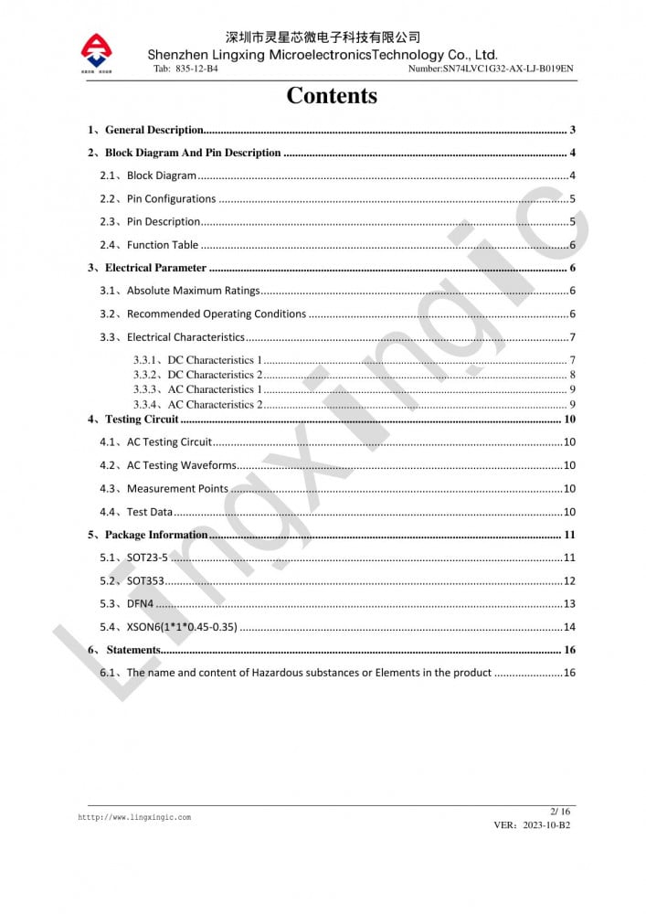 SN74LVC1G32 datasheet page 2
