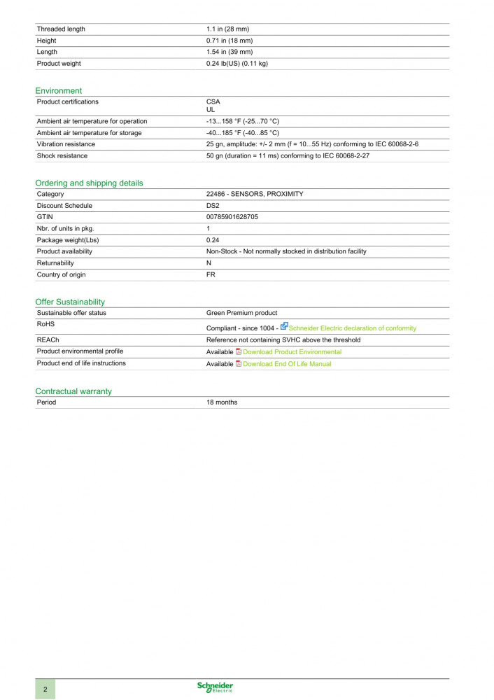 XS518BSDBL2 technical document page 2