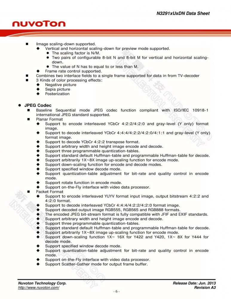 N32916U1DN datasheet page 6