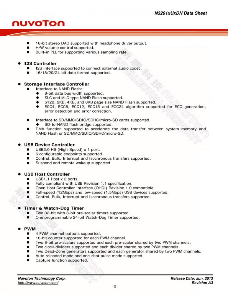 N32916U1DN datasheet page 8