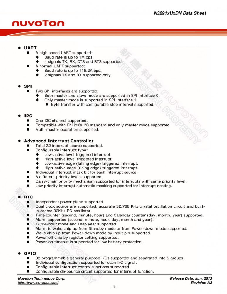 N32916U1DN datasheet page 9