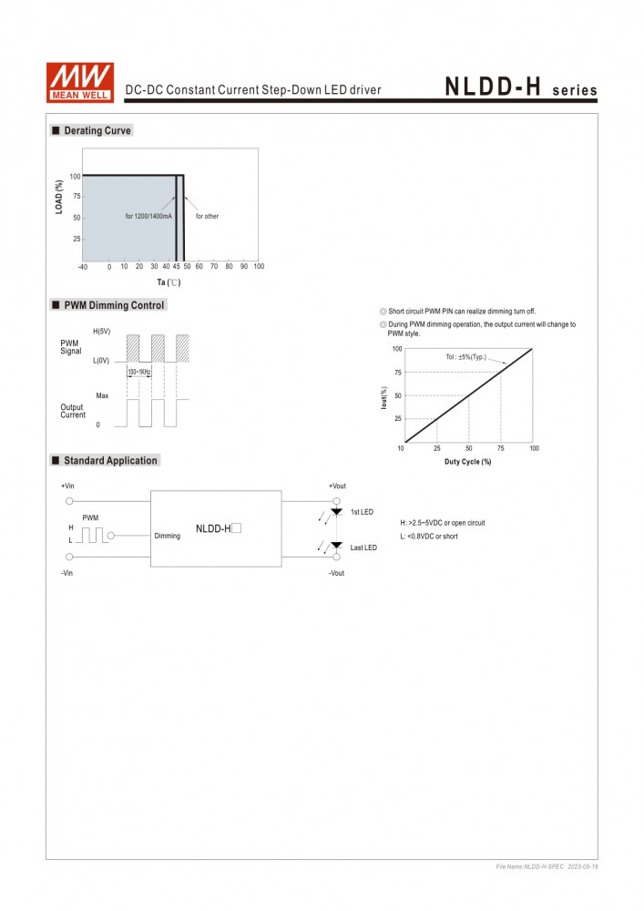 NLDD-1400H datasheet page 4