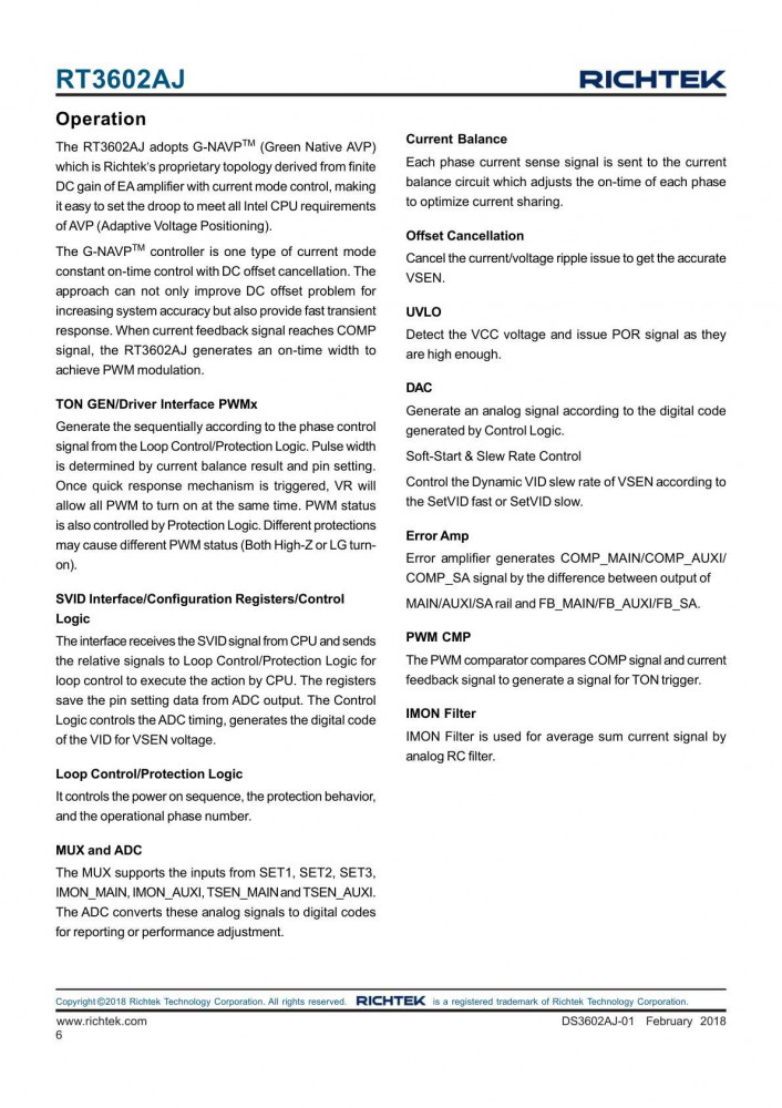 RT3602AJGQW datasheet page 6