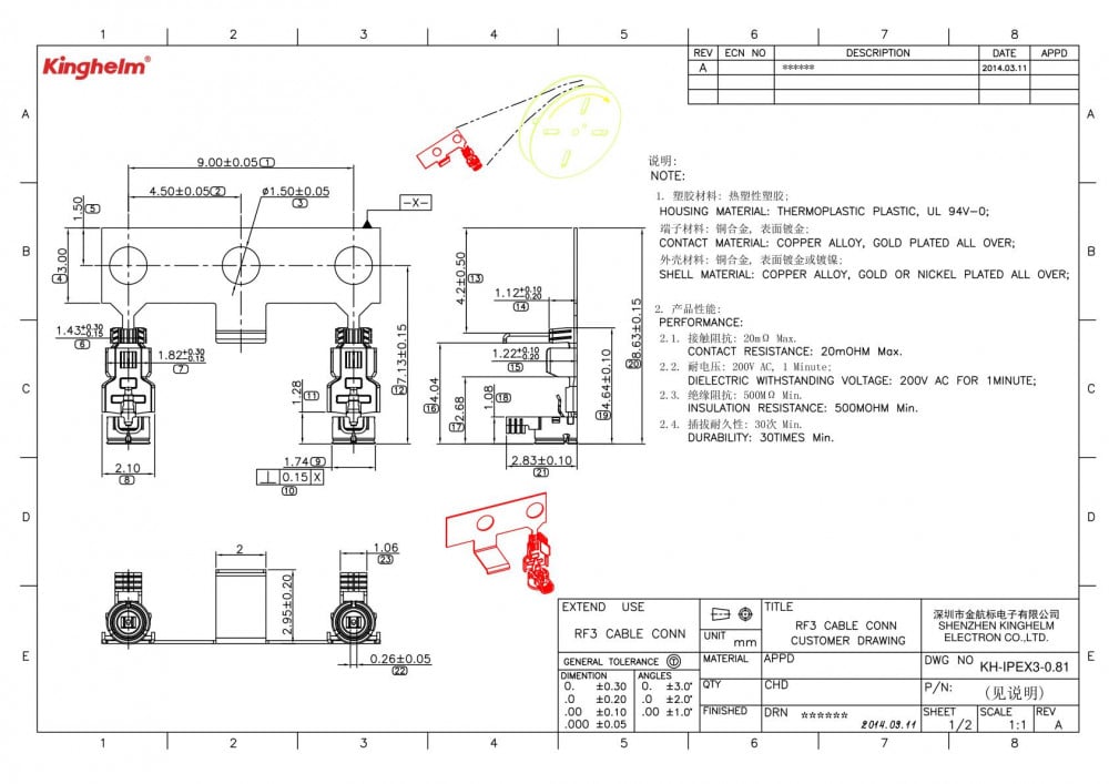 KH-IPEX3-0.81 technical drawing page 1