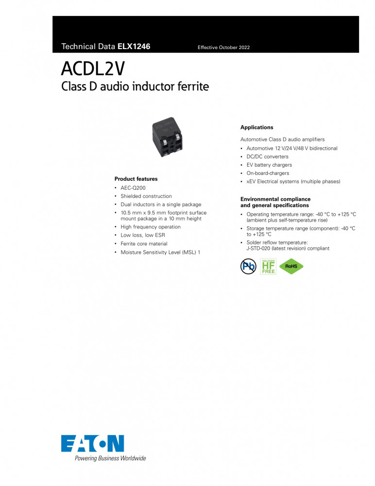 ACDL2V0910 datasheet page 1