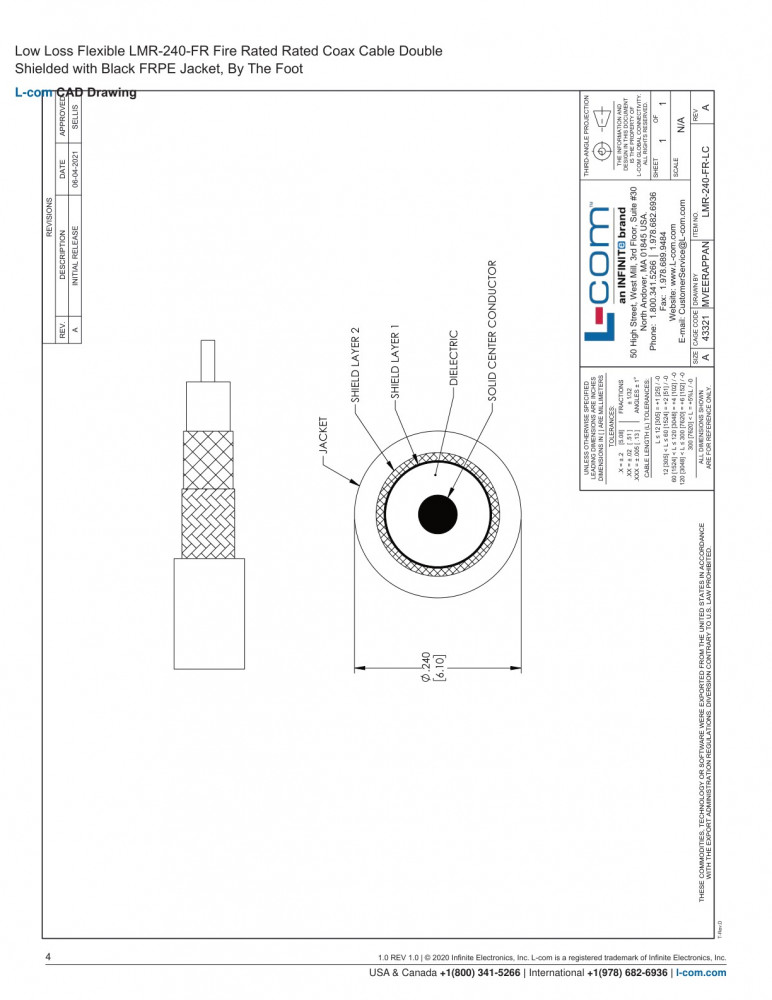 LMR-240-FR-LC technical document page 4