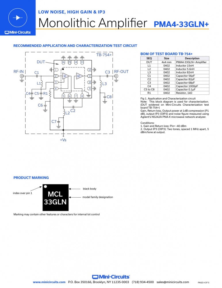 PMA4-33GLN+ datasheet page 4