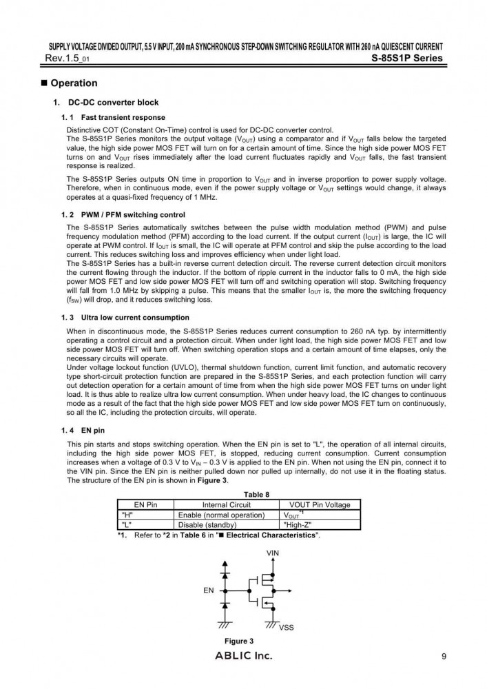 ABLIC S-85S1P datasheet page 9