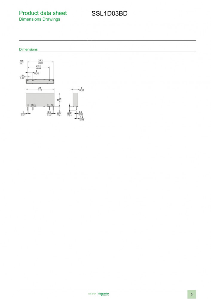 SSL1D03BD technical document page 3