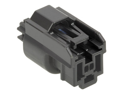 Mini50 Unsealed Vertical Header, UL 94 HB, Single Row, 8 Circuit, Polarization Option C, Dark Gray, Tray
