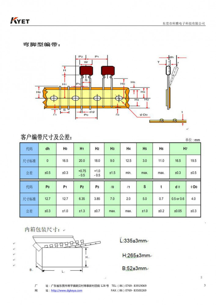 KP335J2G1501 specification page 3