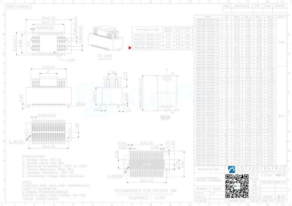 BTB0.585-80PLBSC-G71 technical drawing