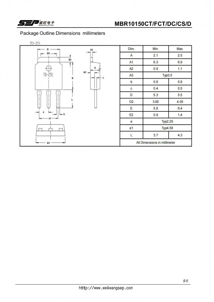 SEP MBR10150FCT datasheet page 5