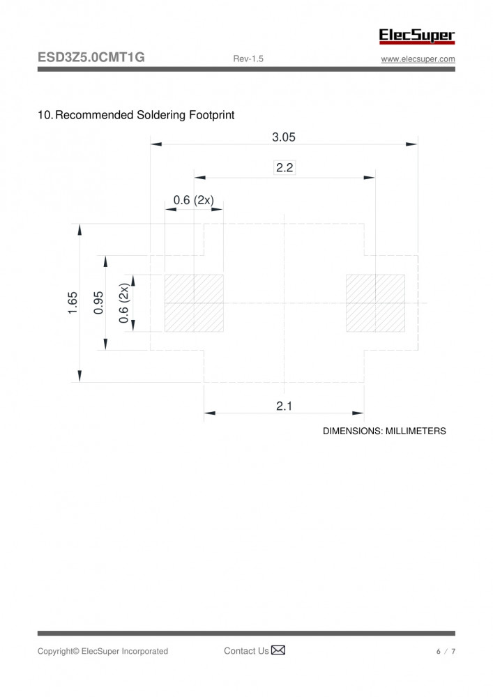 ESD3Z5.0CMT1G datasheet page 6