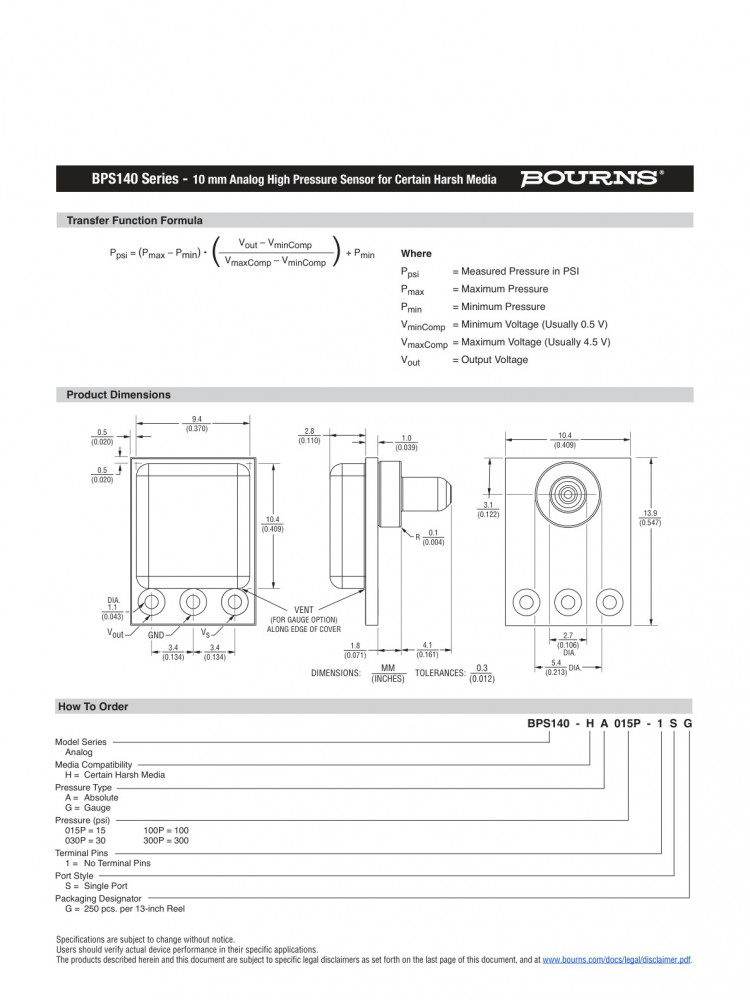 BPS140 datasheet page 2