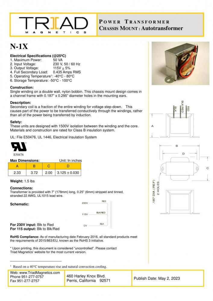 N-1X product technical document preview