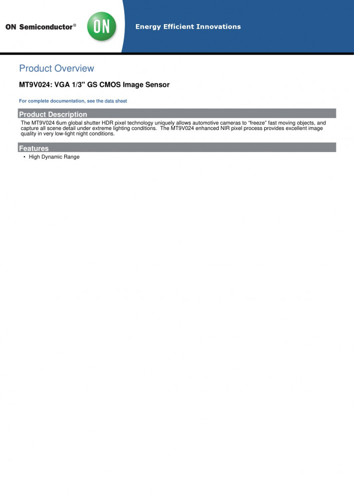 MT9V024 document page 1