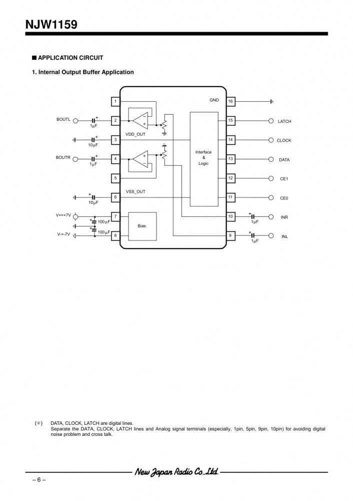 NJW1159V-TE1 datasheet page 6