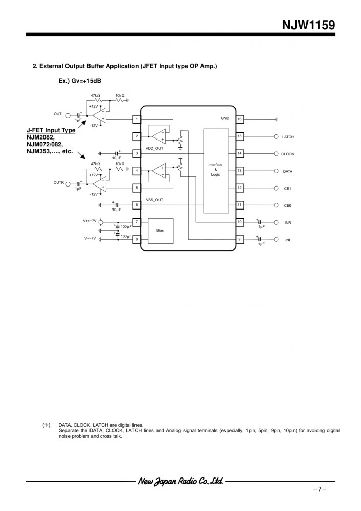 NJW1159V-TE1 datasheet page 7