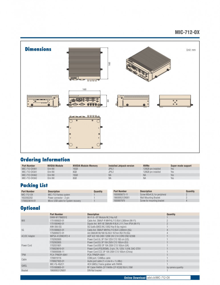 MIC-712-OX technical document page 2