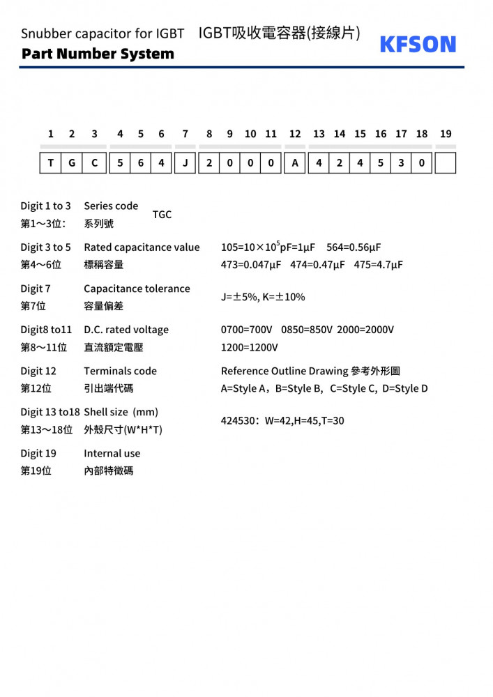 TGC564J2000A424530 datasheet page 1