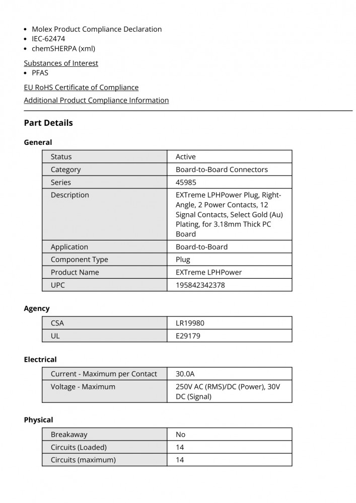 MOLEX 459852111 technical document image, page 2