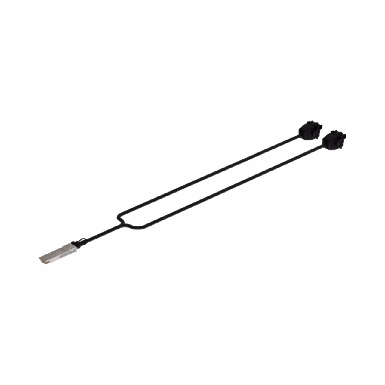 1-zQSFP+-to-2 Impel 4-by-2 Cable Assembly, Twinax Cable, 30 AWG, 0.65m Length for sale