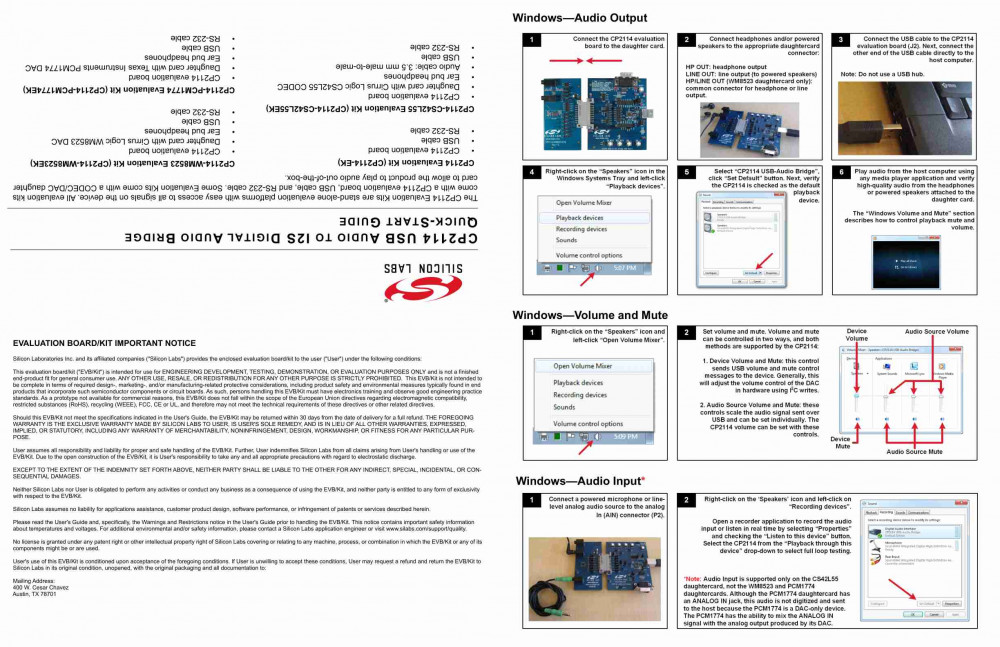 CP2114-PCM1774EK technical document page 1