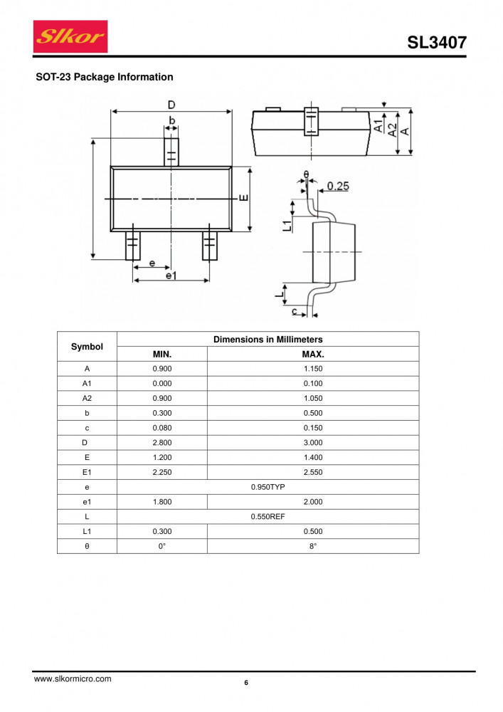 SL3407 datasheet page 6