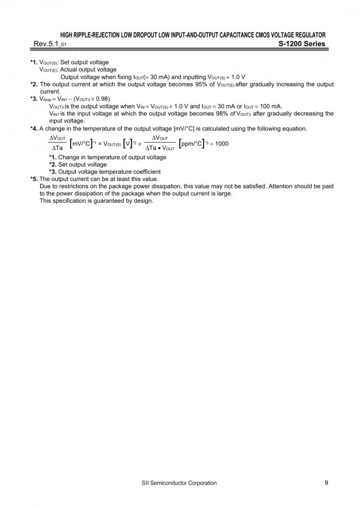 S-1200 Series datasheet page 9