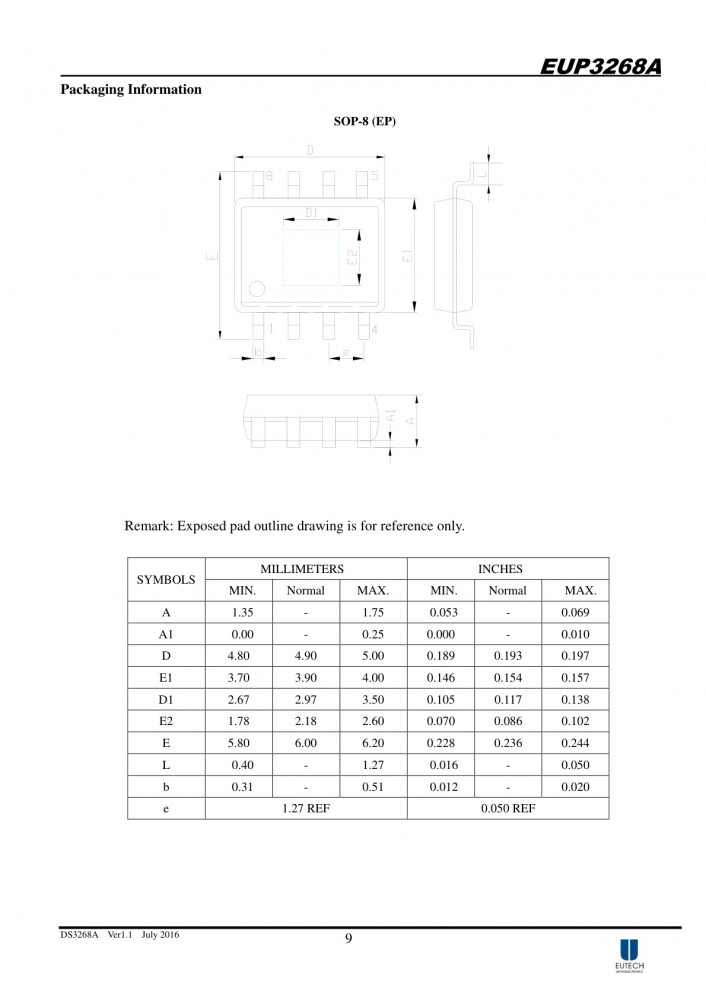 EUP3268A datasheet page 9