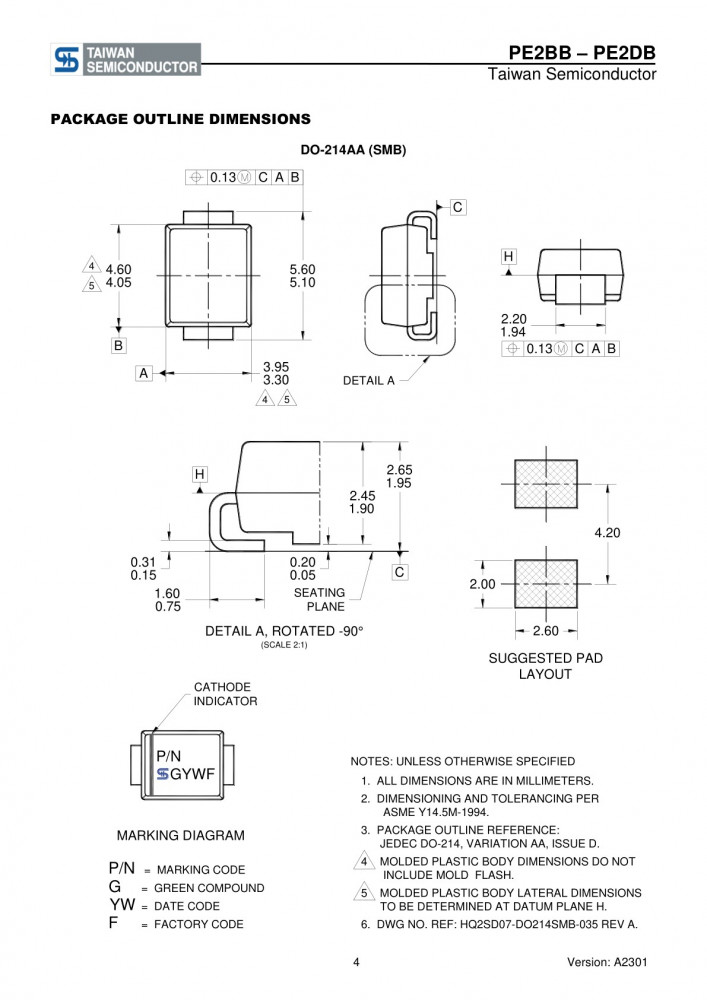 PE2DB datasheet page 4