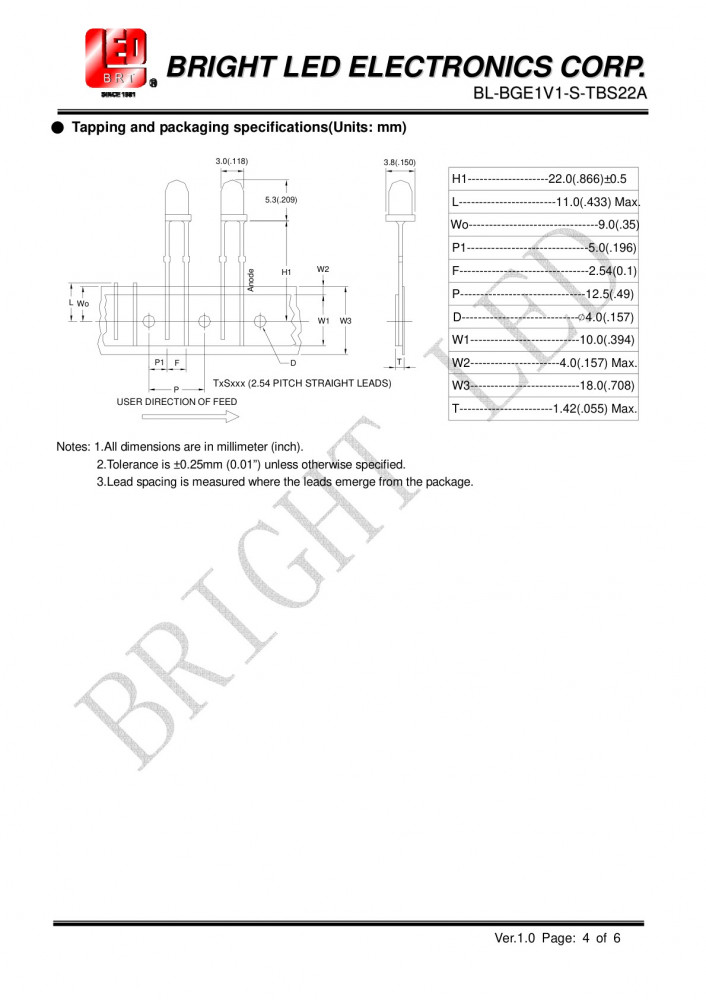 BL-BGE1V1-S-TBS22A datasheet page 4