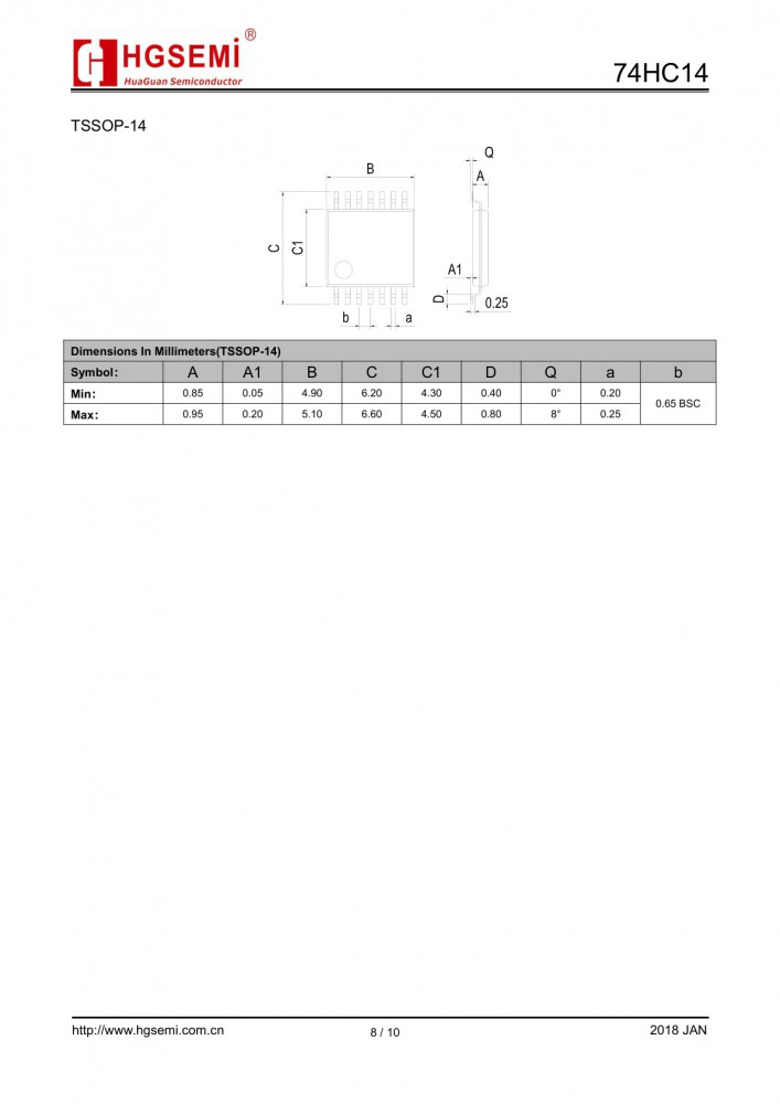 74HC14N datasheet page 8