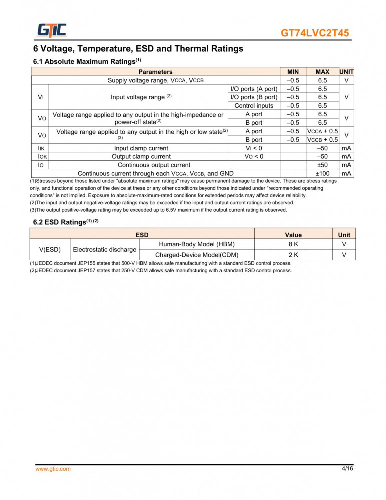 GT74LVC2T45M8 datasheet page 5
