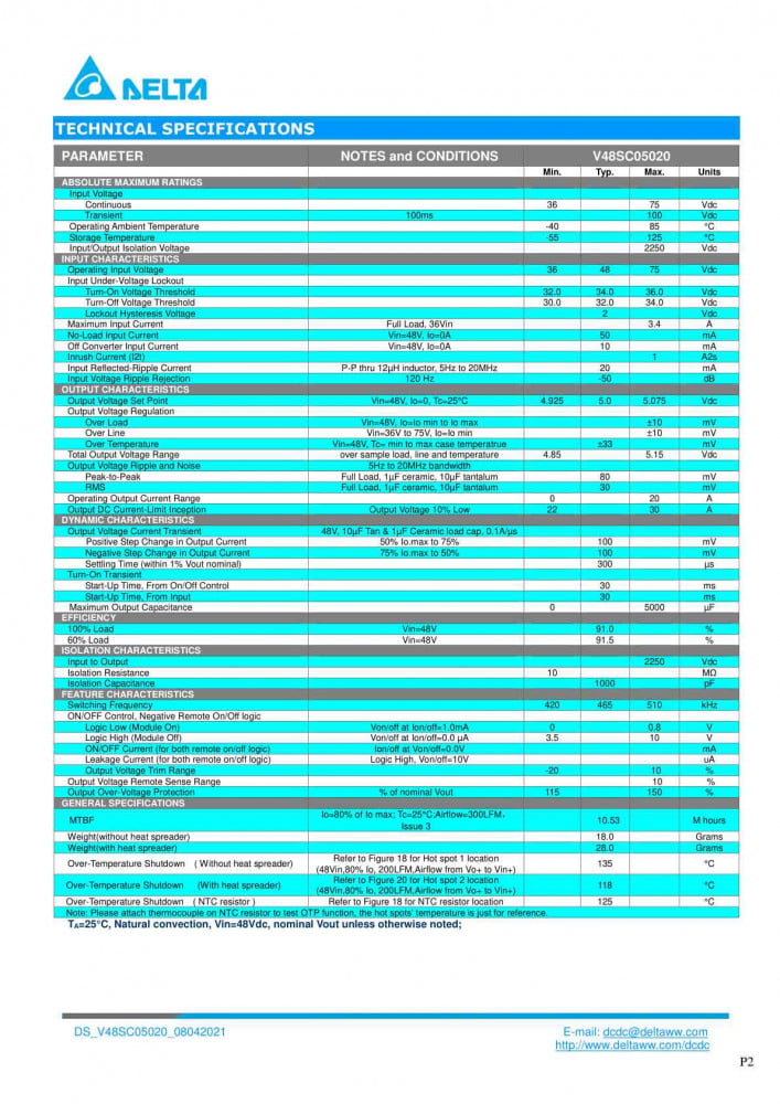 V48SC05020 documentation page 2