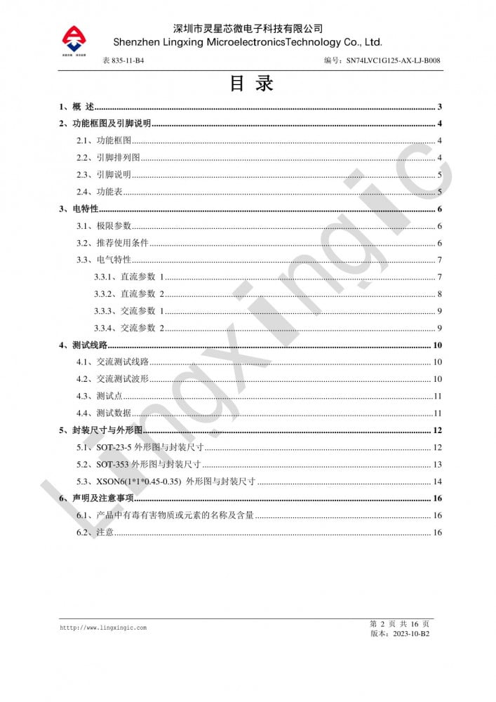 SN74LVC1G125 datasheet page 2