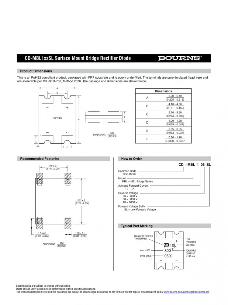 CD-MBL106SL datasheet page 3