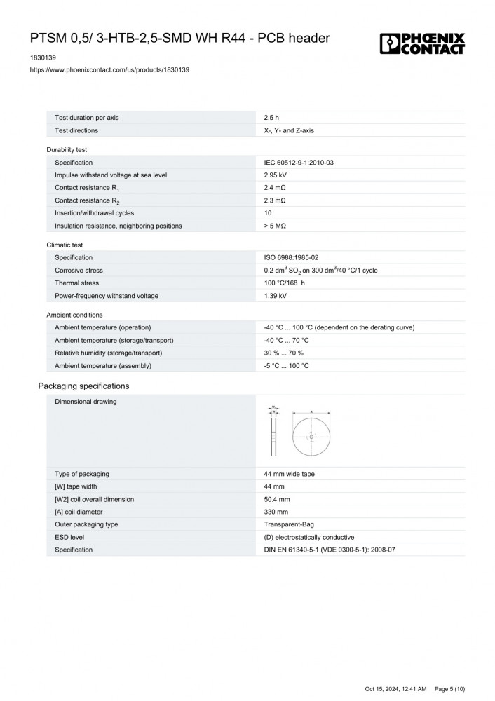 Phoenix Contact 1830139 technical document page 5