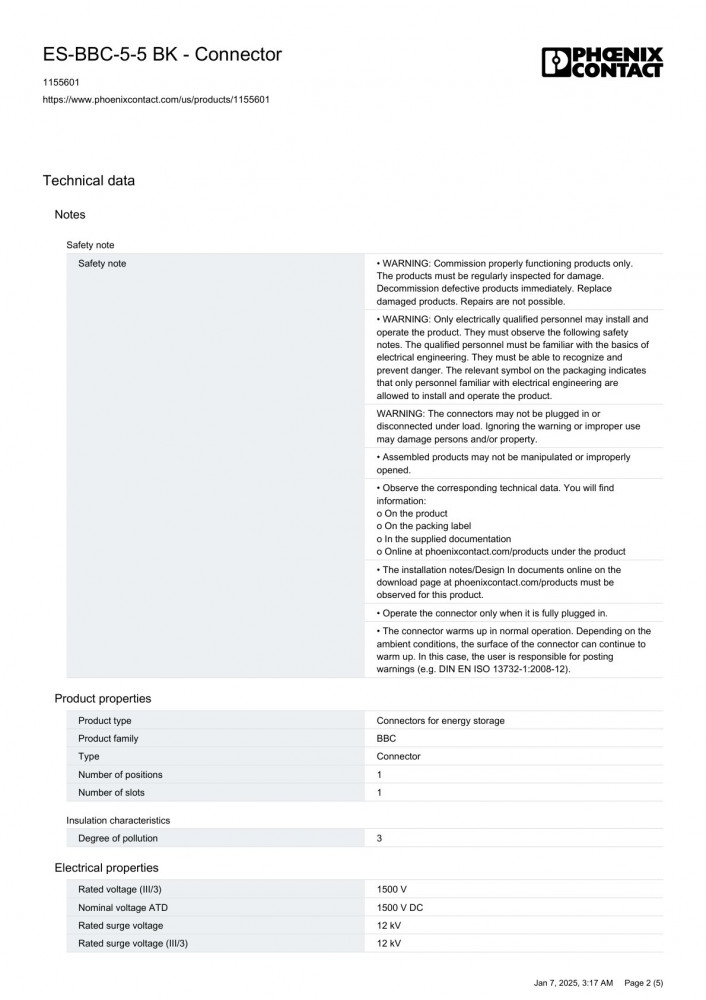 Phoenix Contact 1155601 document page 2