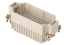 Heavy-Duty Crimp Contact Insert, Female, 25-Pole, 10A, for Turned or Stamped Crimp Contacts, Size 16A «66x16», with 