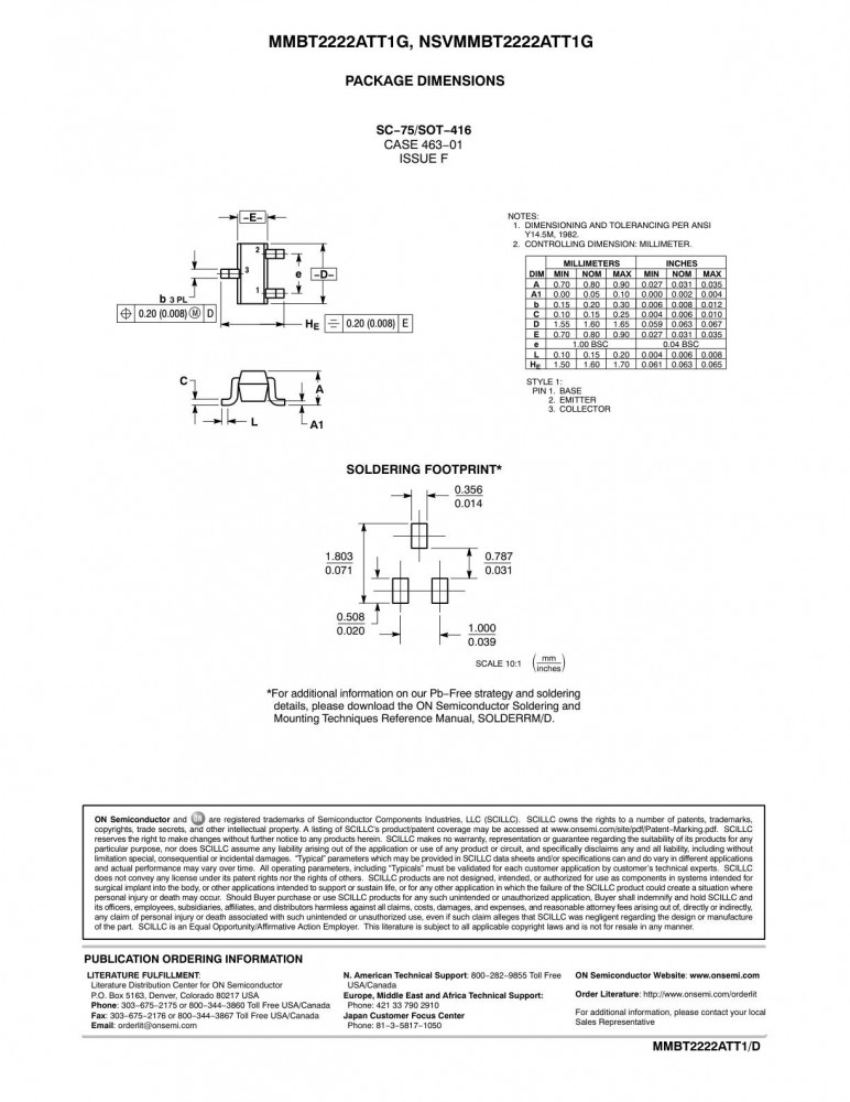 MMBT2222ATT1G datasheet page 6