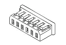 1.25mm Pitch, PicoBlade Receptacle Crimp Housing, Single Row, Friction Lock, 17 Circuits, Natural