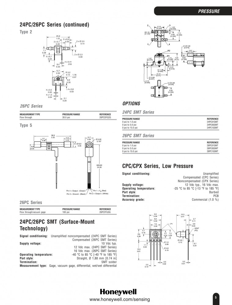 Honeywell catalogue page 5