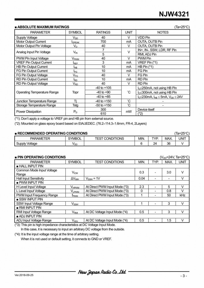NJW4321 technical document page 3