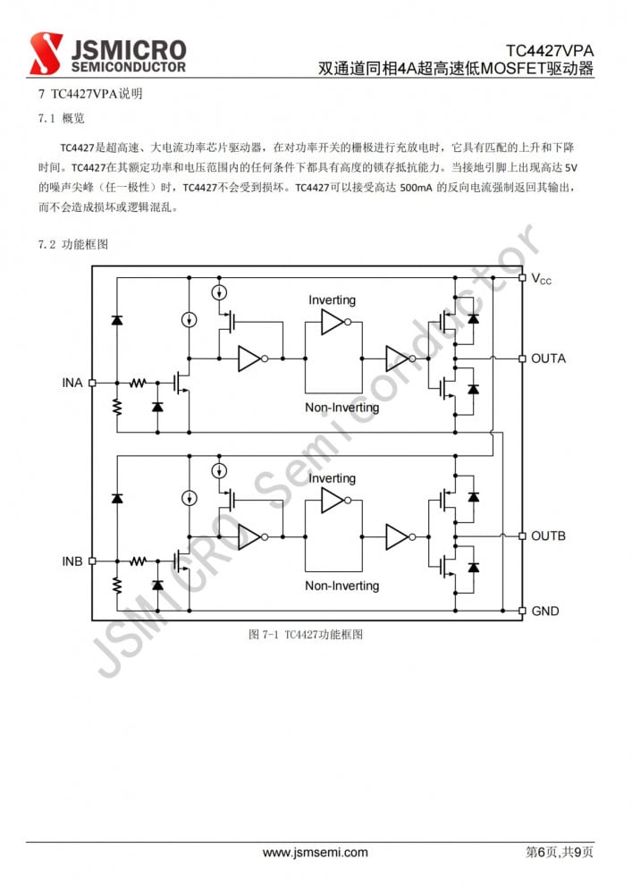 TC4427VPA-JSM datasheet page 6