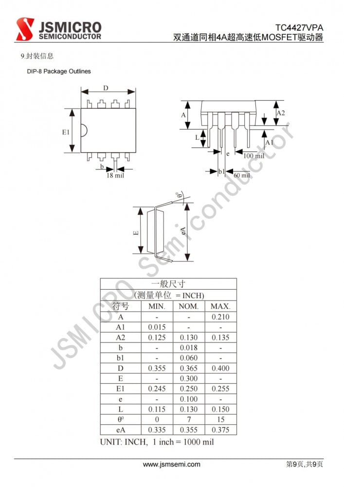 TC4427VPA-JSM datasheet page 9
