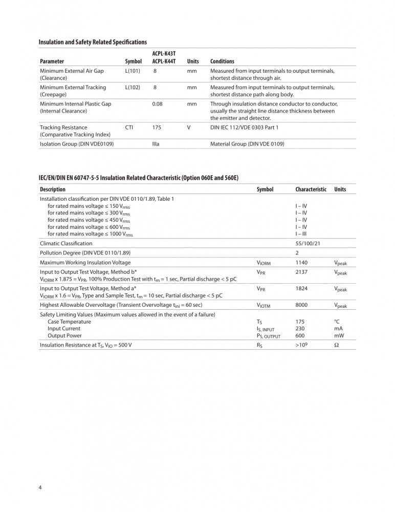 ACPL-K43T-500E datasheet page 4